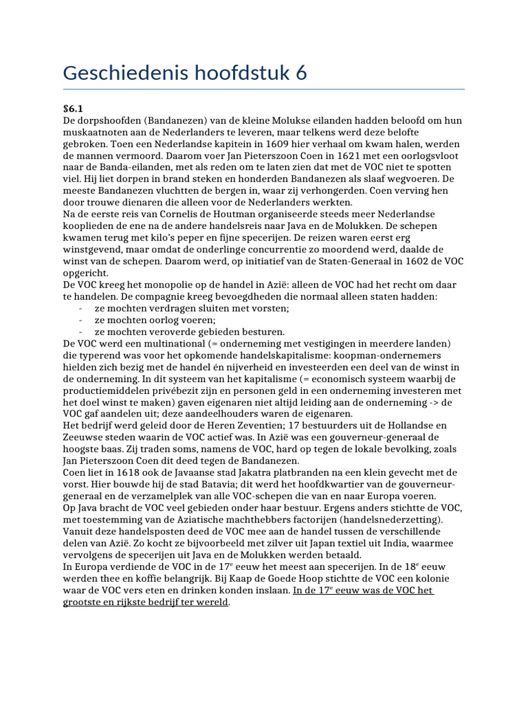 Geschiedenis hoofdstuk 6 | PDF