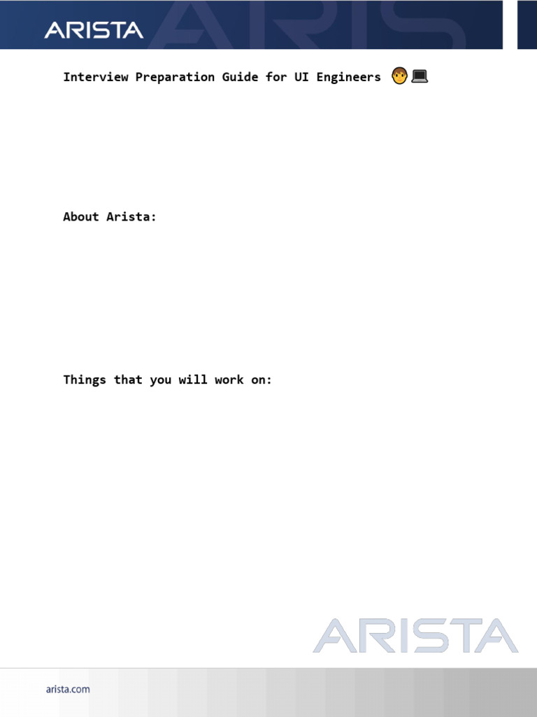 UI Engineer Interview Prep Guide | PDF | User Interface | Computer Network