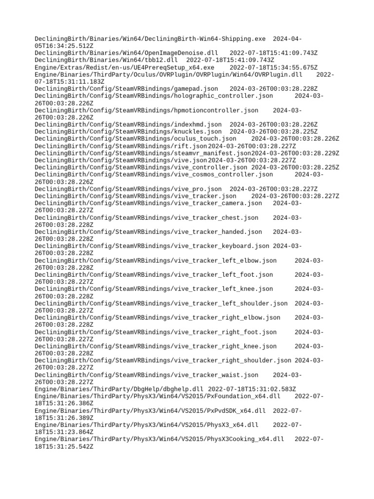 Manifest NonUFSFiles Win64 | PDF | Htc Vive | Operating System Families