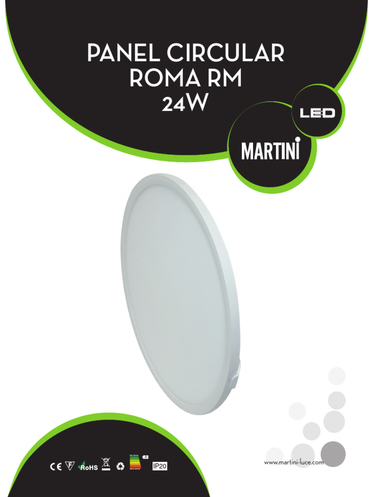 Panel LED Roma RM 24W: Eficiencia Energética | PDF | Diodo emisor de ...