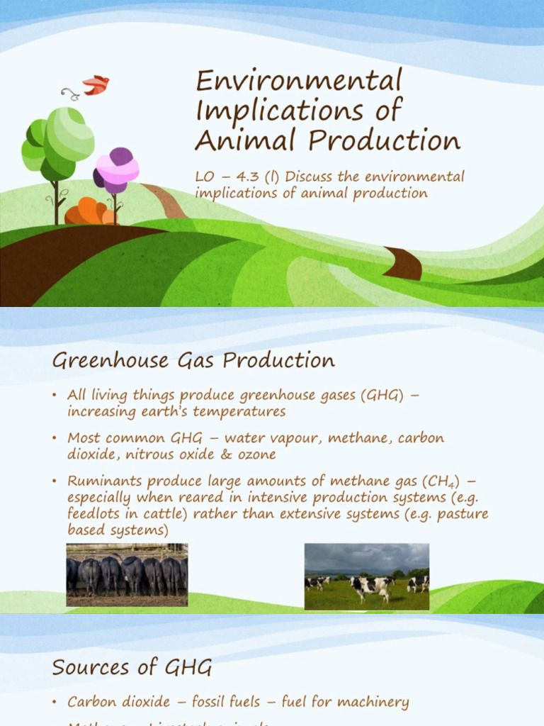 Environmental Implecation of Animal Production | PDF