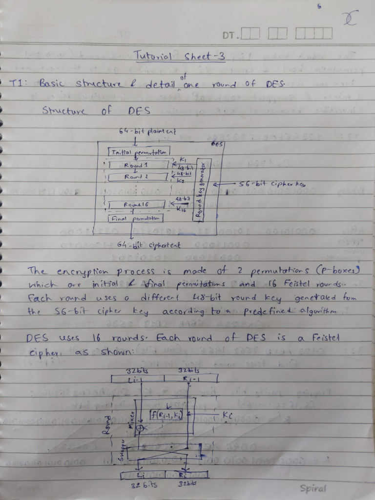 Network Security Tutorial Sheet 3 Solved | PDF