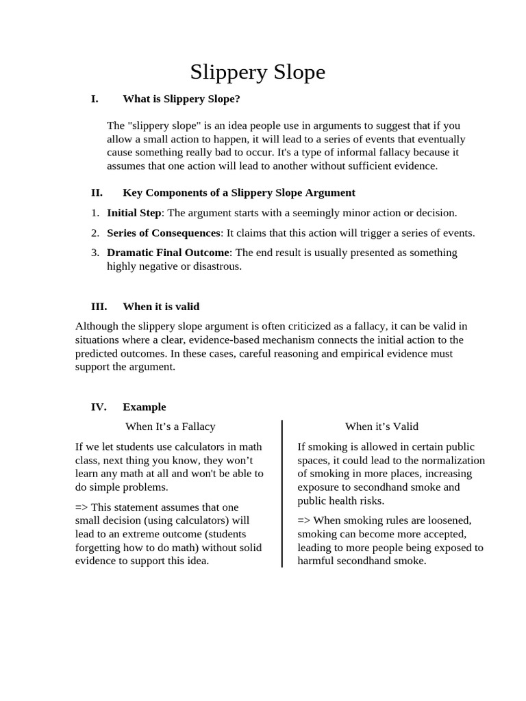 Slippery Slope | PDF