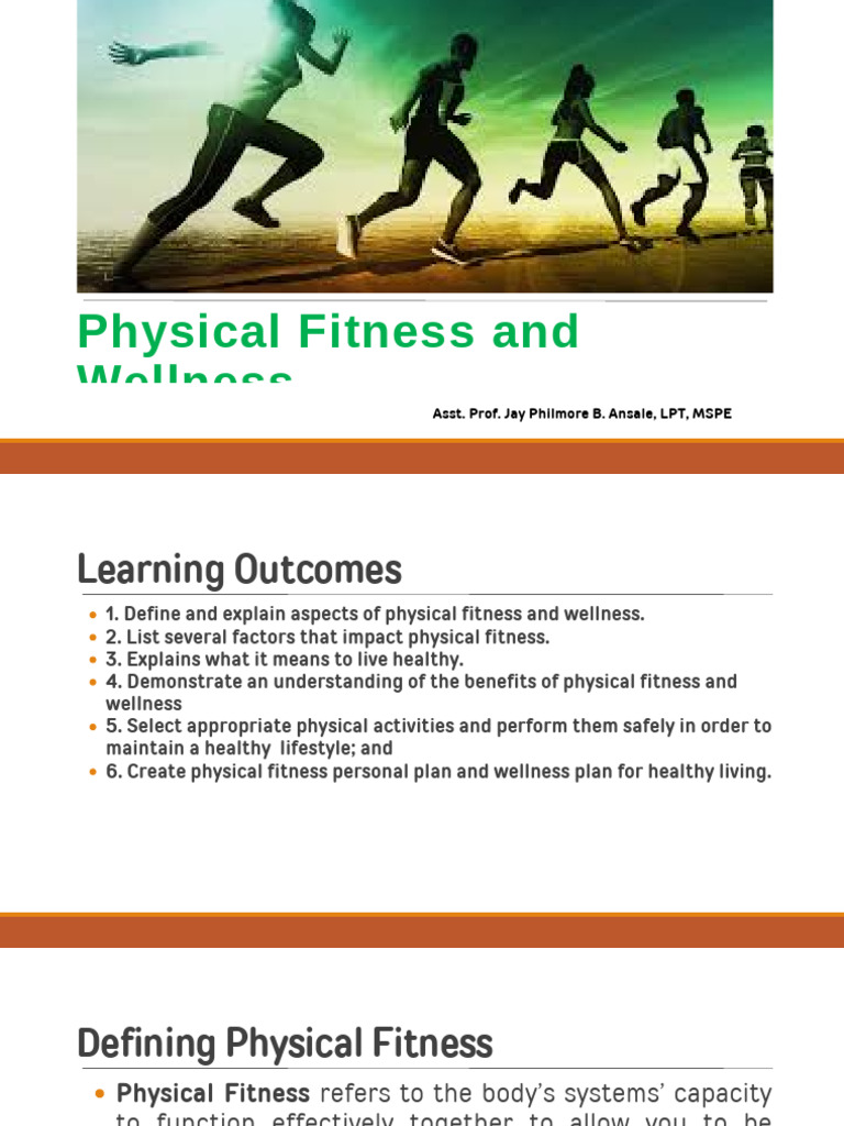 Physical Fitness and Wellness Overview | PDF | Flexibility (Anatomy ...