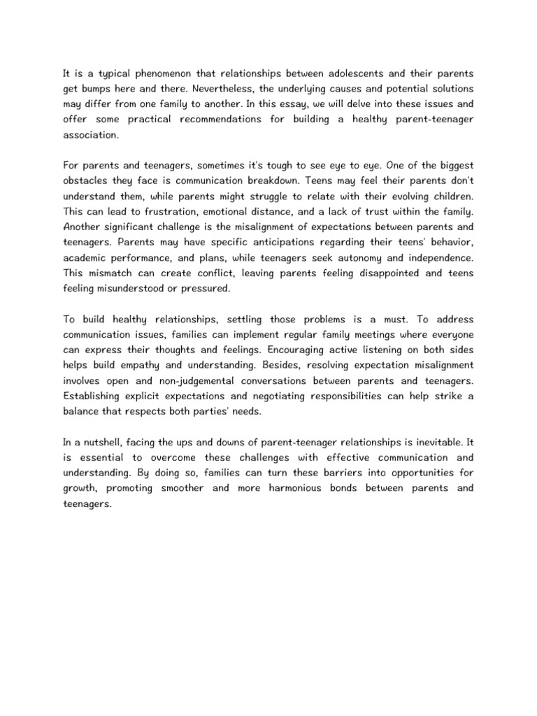 Teenage Problem Solution | PDF