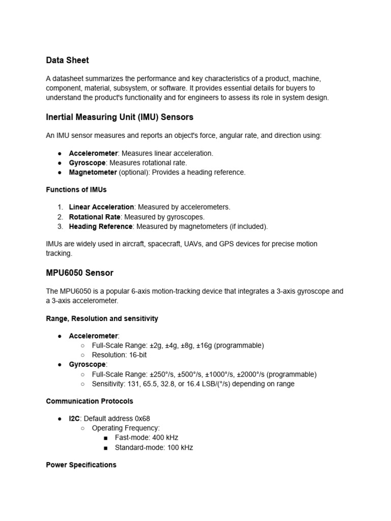 IMU Sensors (1) | PDF | Measuring Instrument
