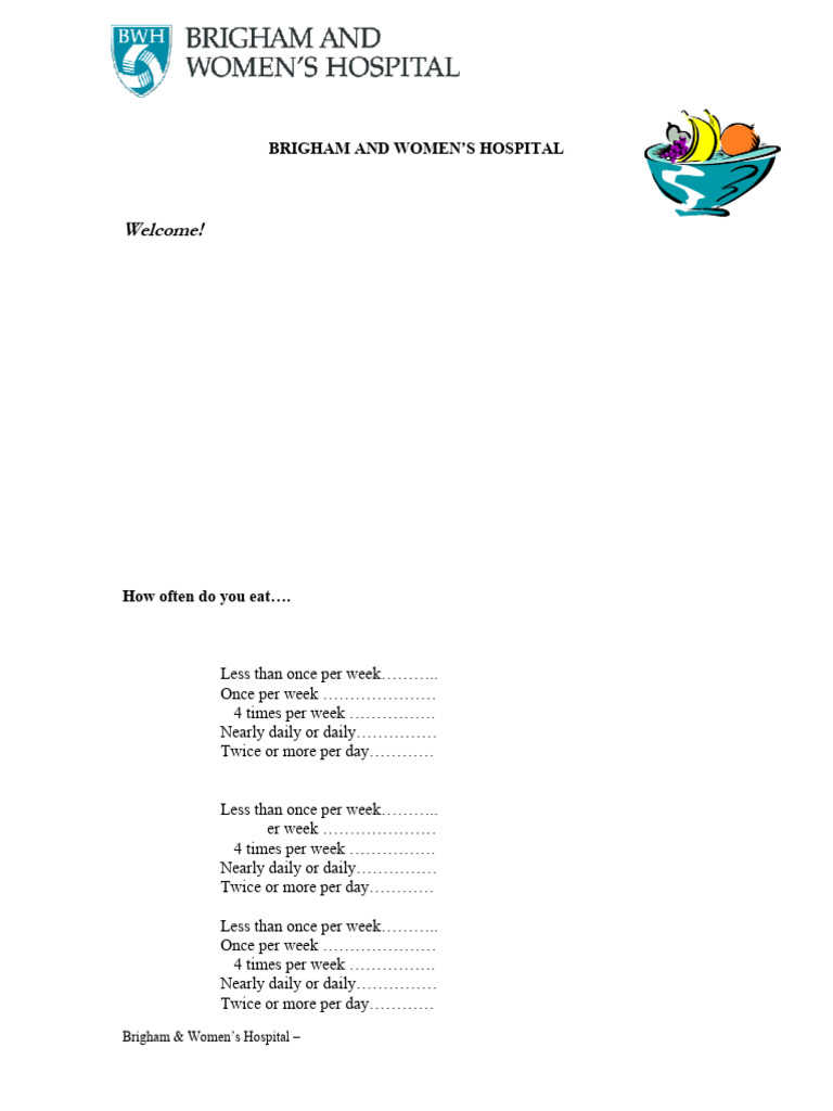 Rate Your Plate Detailed | PDF | Fruit | Cereals