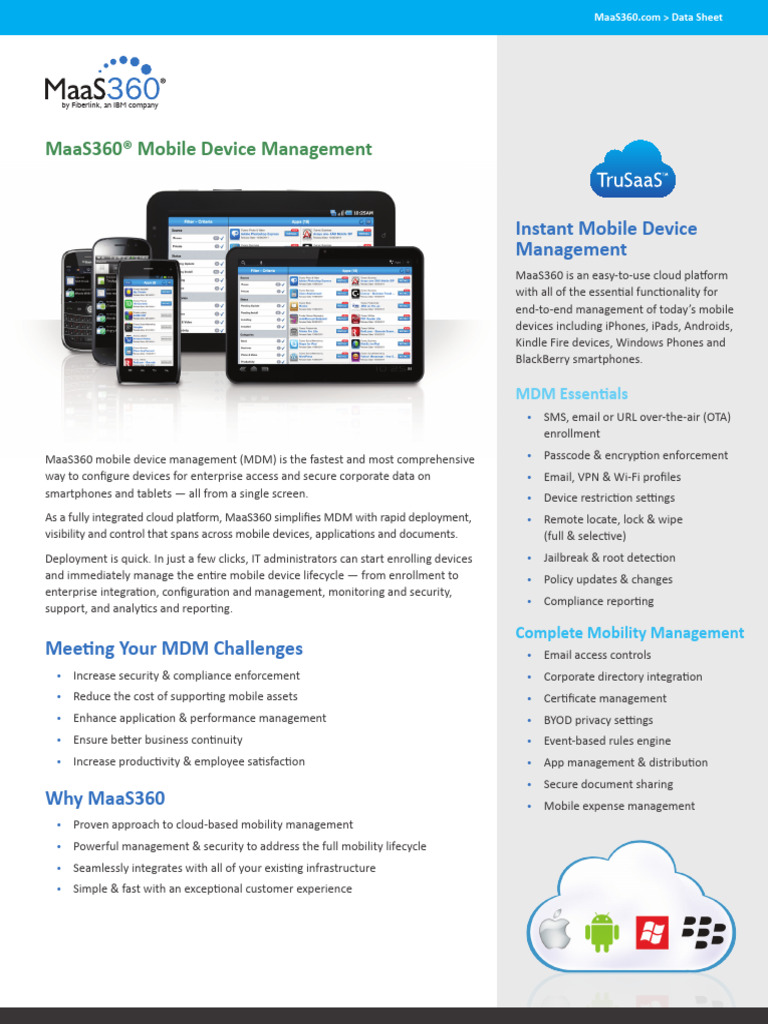 ds_maas360_mdm_overview | PDF | Mobile Computers | Computer Science