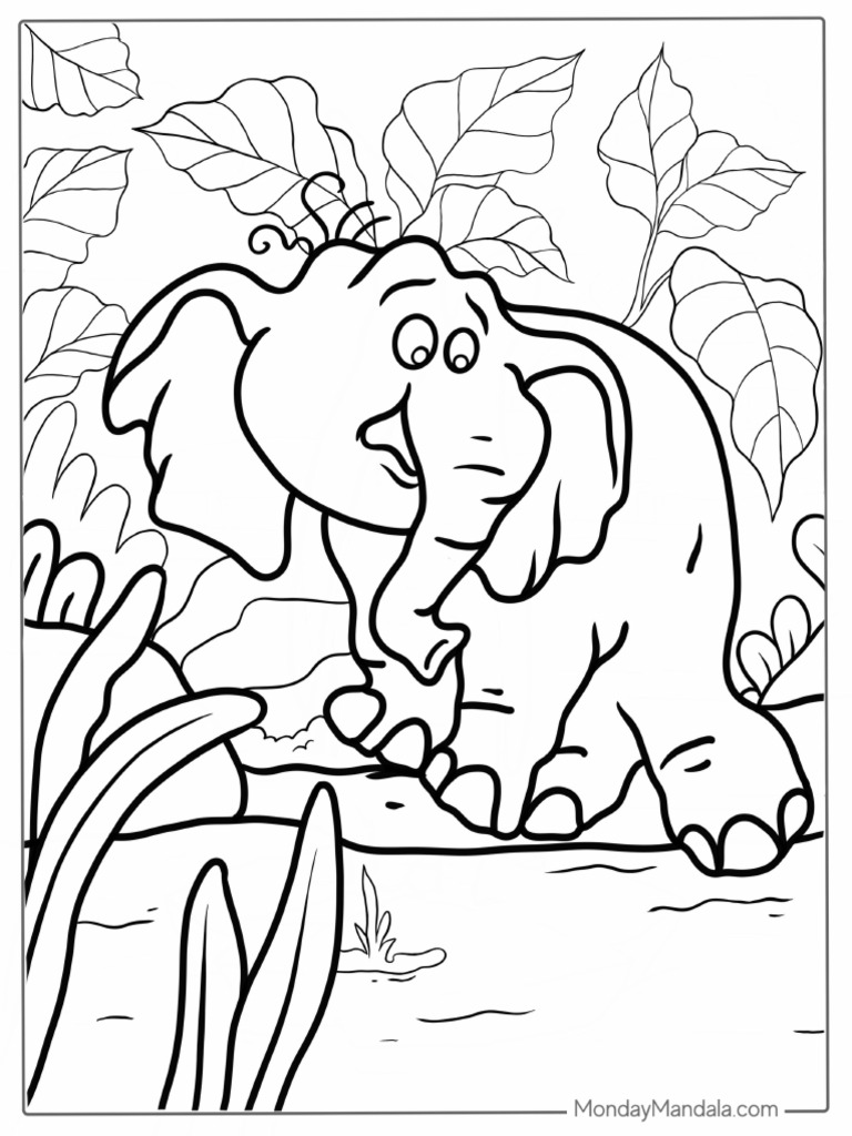 Tantor Elephant From Tarzan Coloring Page | PDF