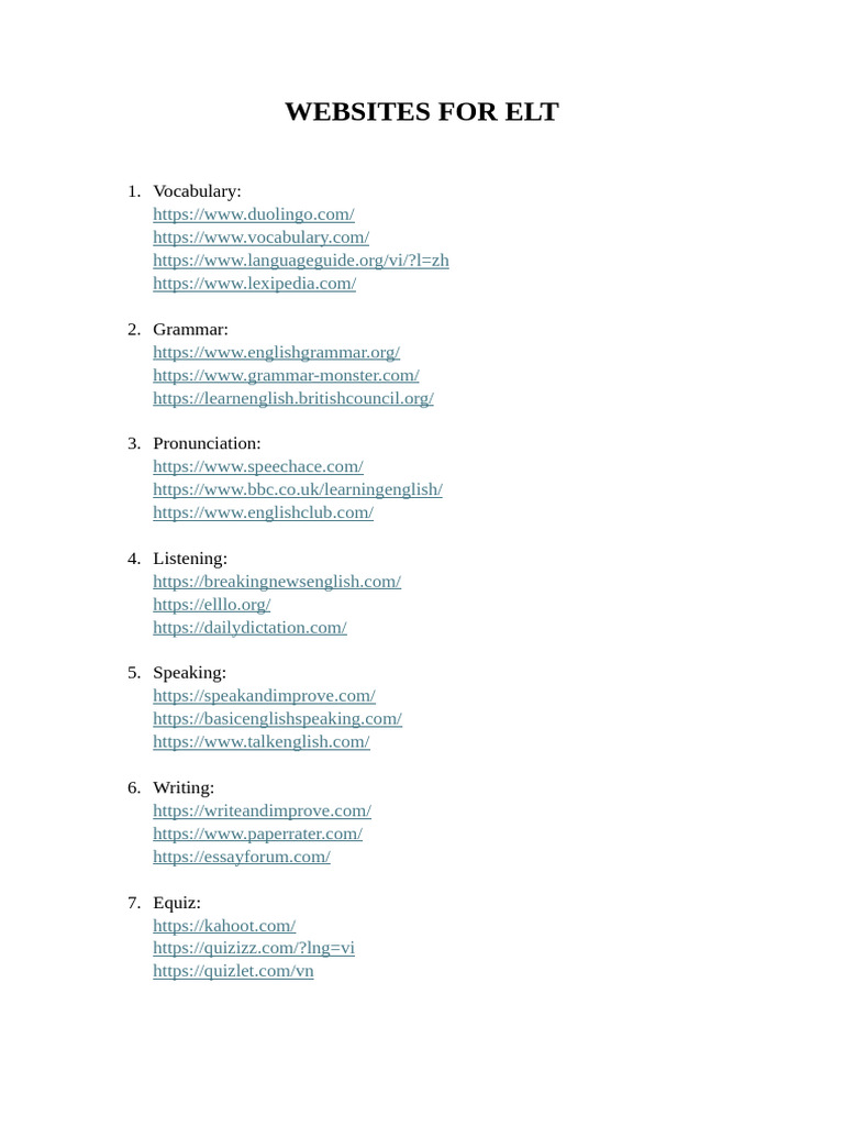 Using Technology in ELT | PDF