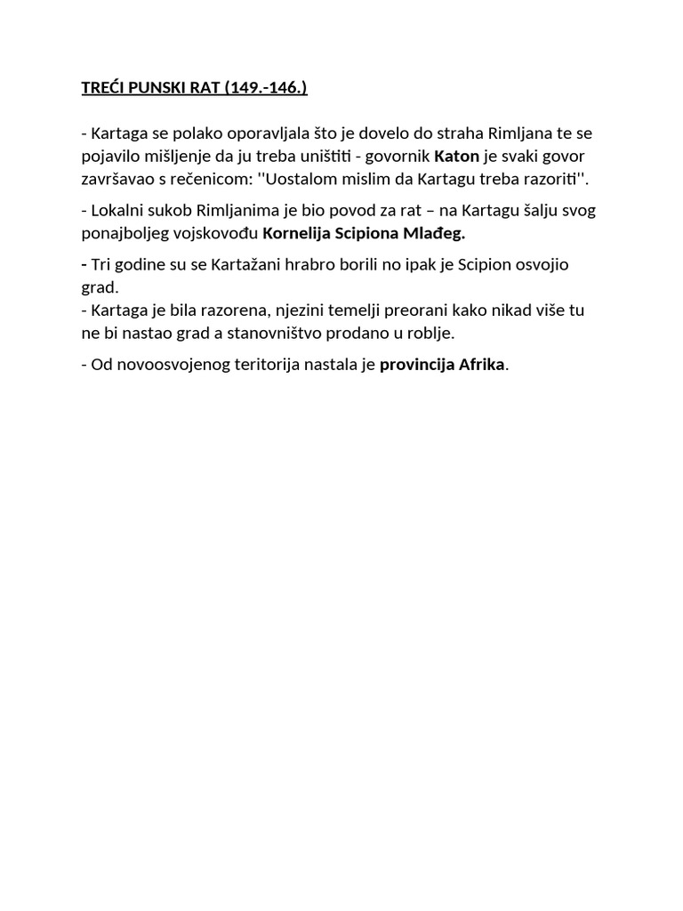Treći Punski Rat | PDF