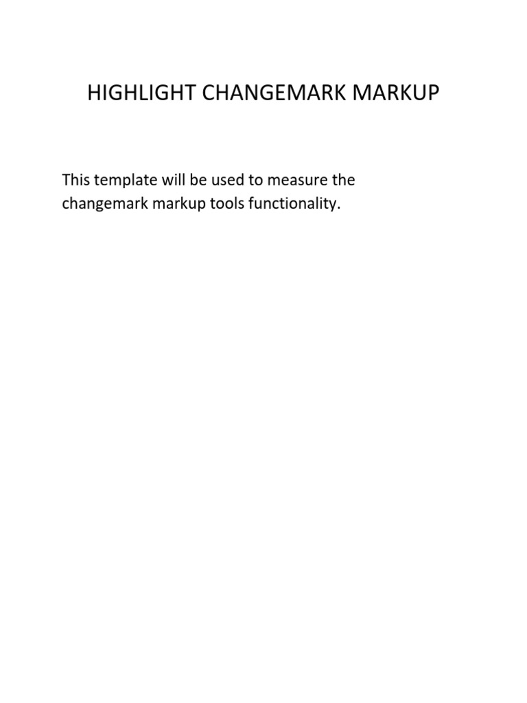 Highlight Changemark Markup | PDF