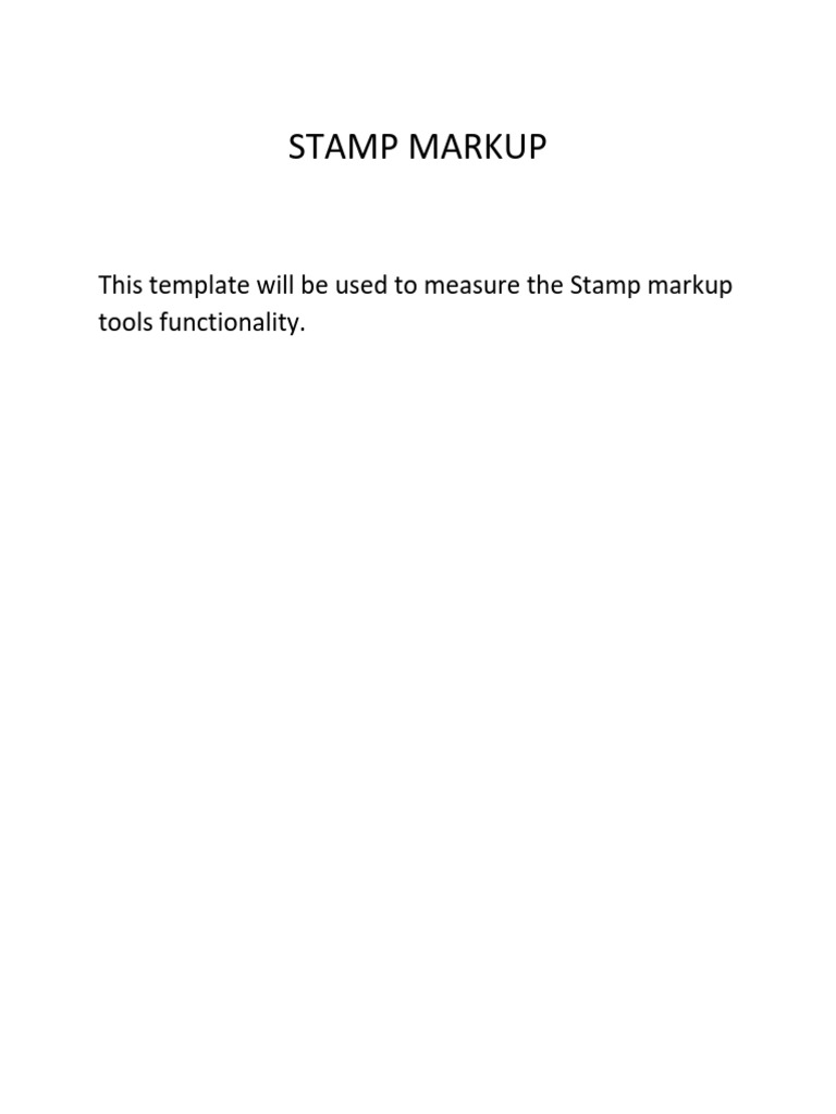 Stamp Markup | PDF