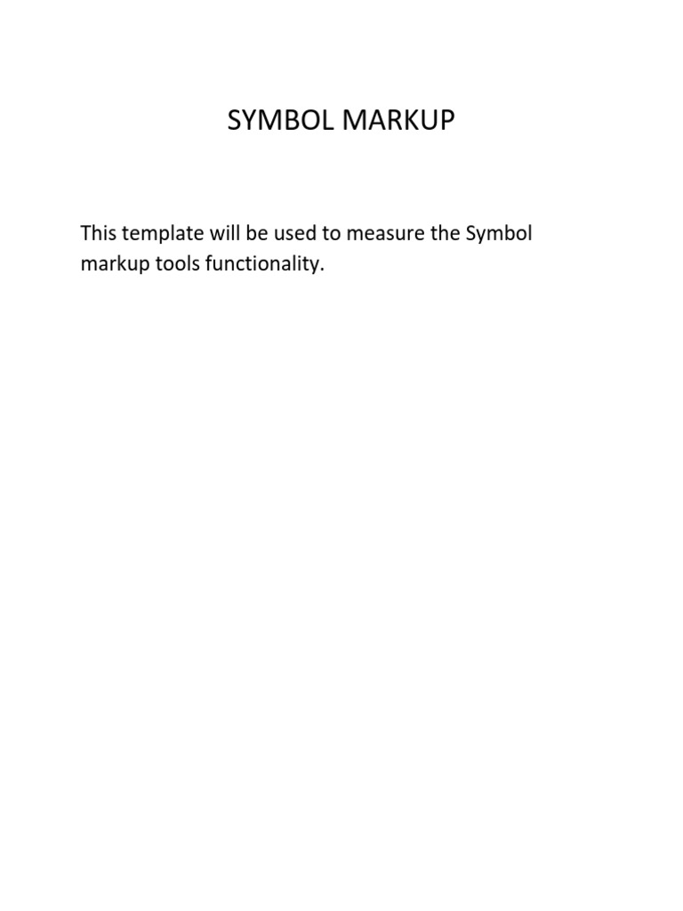 Symbol Markup | PDF