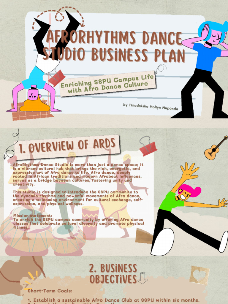 AfroRhythms Dance Studio Business Plan | PDF | Entertainment ...