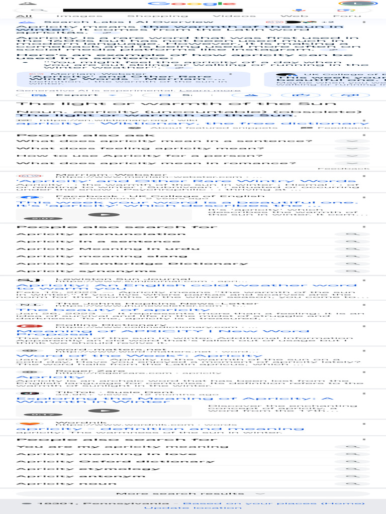 Apricity Meaning - Google Search | PDF | Linguistics | Lexicography