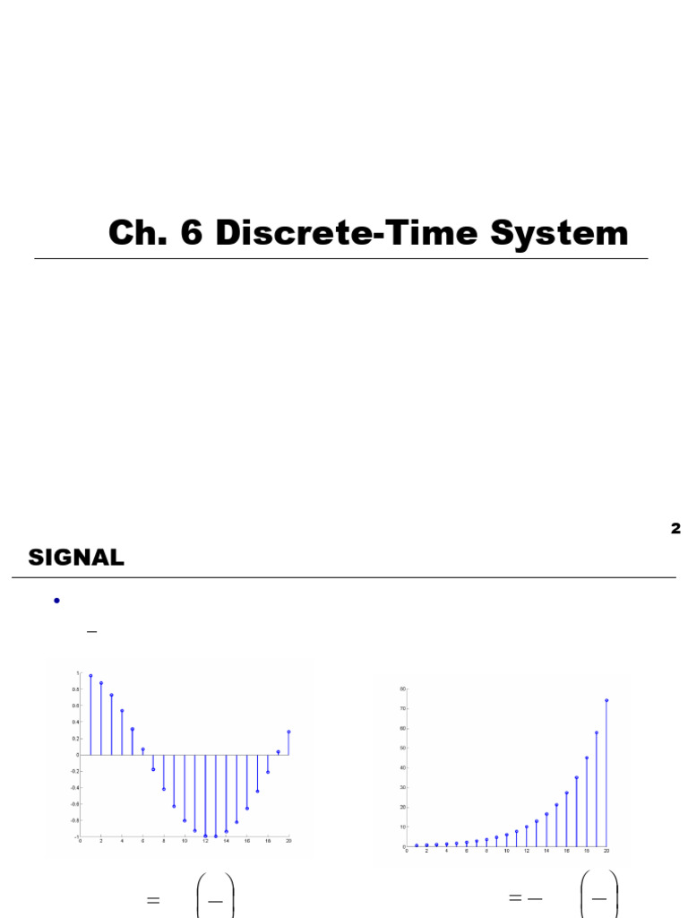 Ee2000 ch6 Discrete Time | PDF | Convolution | Mathematical Relations