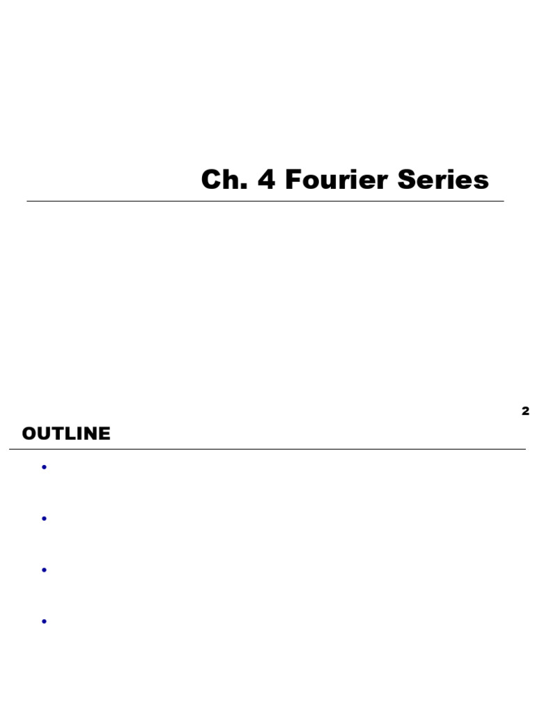 Fourier Series in Signals and Systems | PDF | Fourier Transform ...