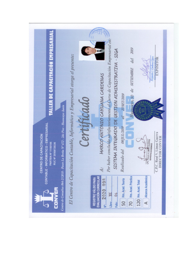 Certificado Siga | PDF