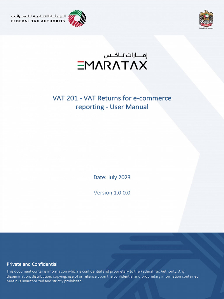 VAT_201_returns_form_for_e-commerce_reporting | PDF | Value Added Tax | Taxes