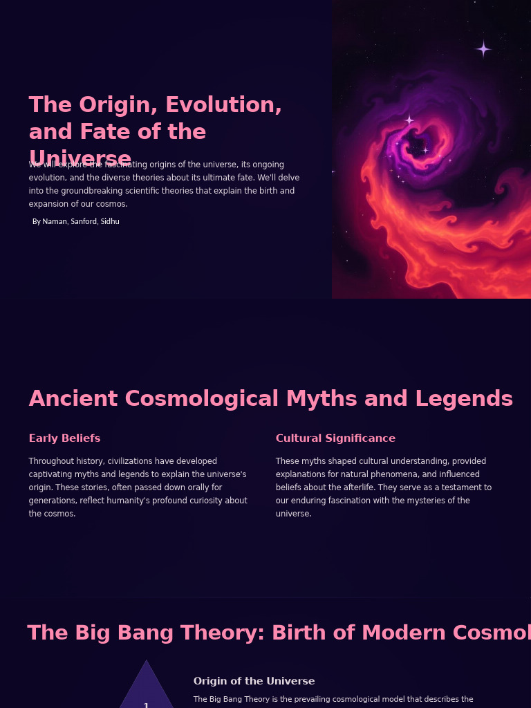 The Origin Evolution and Fate of The Universe | PDF | Universe | Dark ...