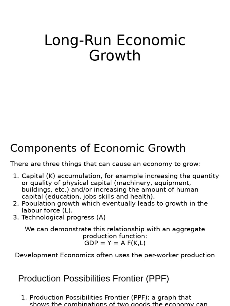 Long-Run Economic Growth | PDF | Economic Growth | Labour Economics