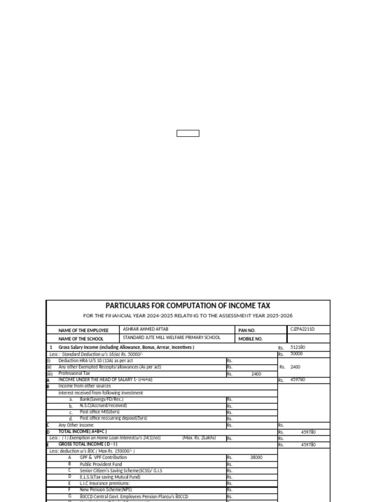 ITR 2025 | PDF | Taxes | Income Tax