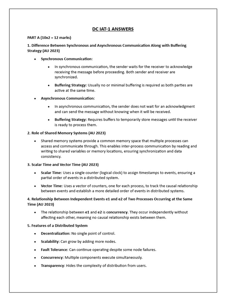 DC IAT | PDF | Message Passing | Distributed Computing