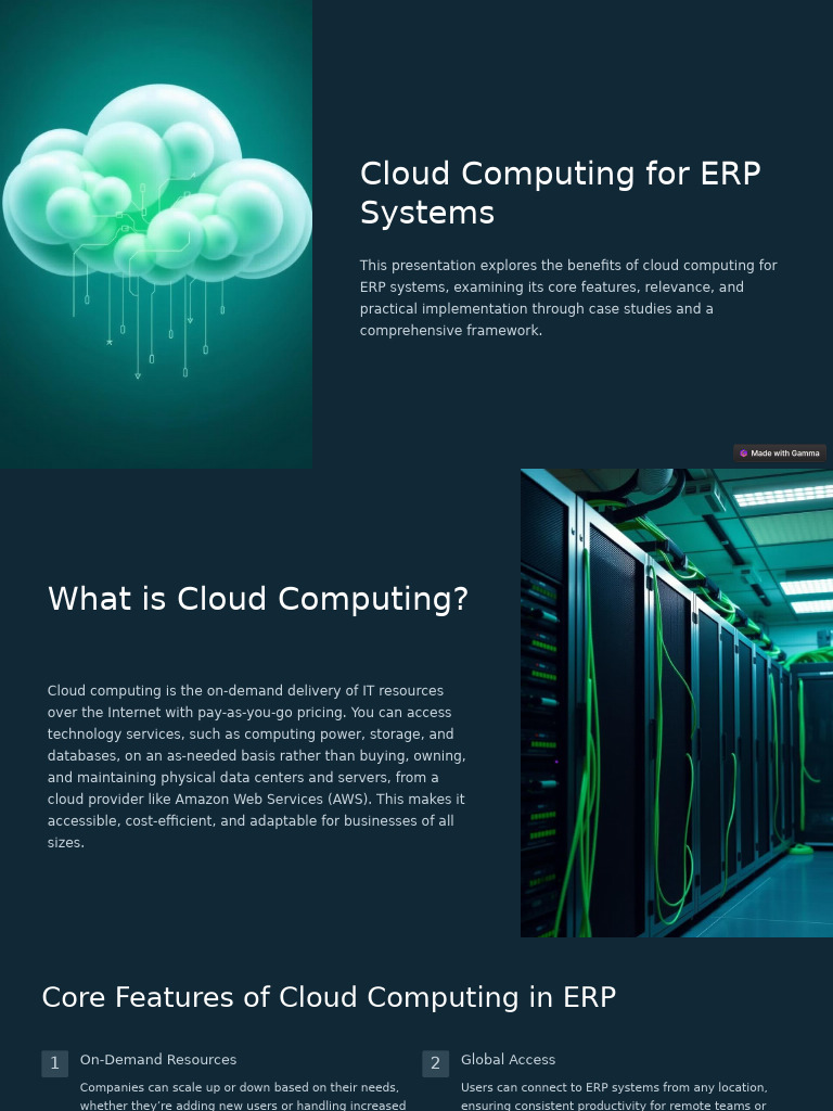 Cloud Computing For ERP Systems | PDF | Cloud Computing | Enterprise Resource Planning