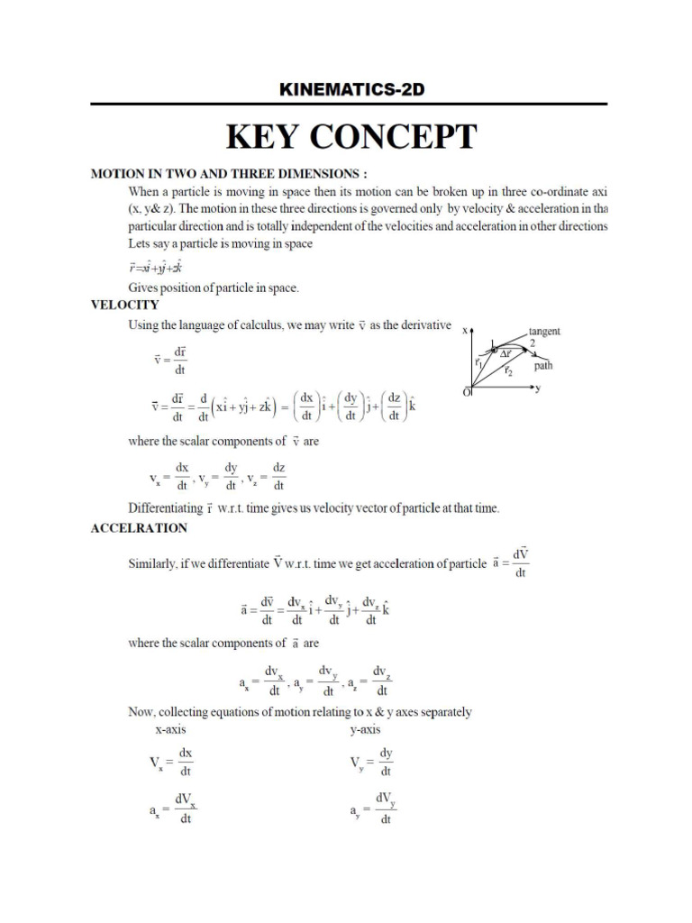 Kinematics 2d 3 Pdf