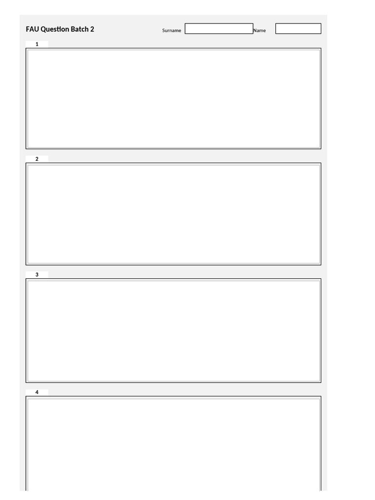 Study Question+AnswerSheet - Section B - 02 (FAU) | PDF