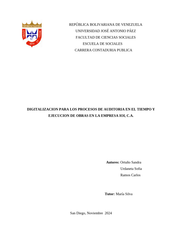 3er AVANCE URDANETA, ORTUÑO, RAMOS | PDF | Auditoría | Contabilidad