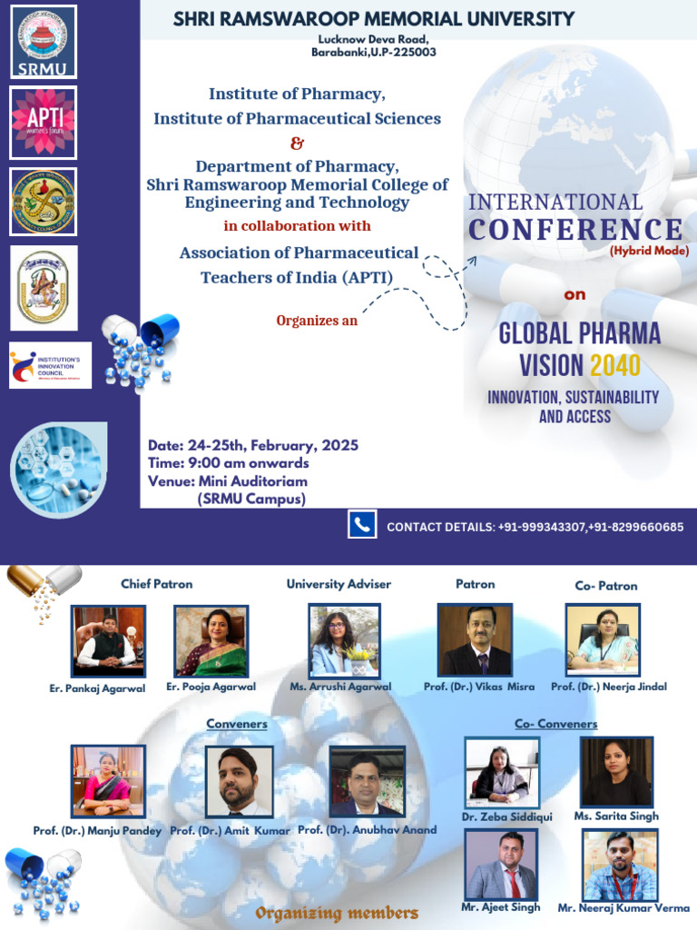 International Conference Brochure, IOP, SRMU | PDF | Health Sciences ...
