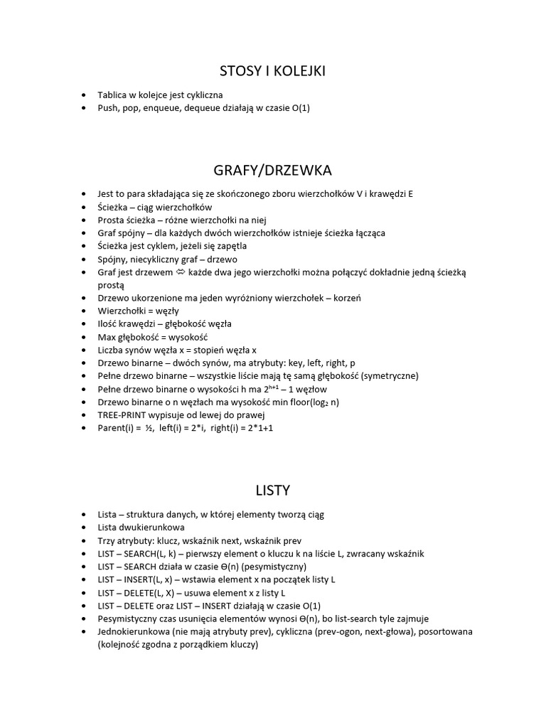 Algorytmy I Struktury Danych | PDF