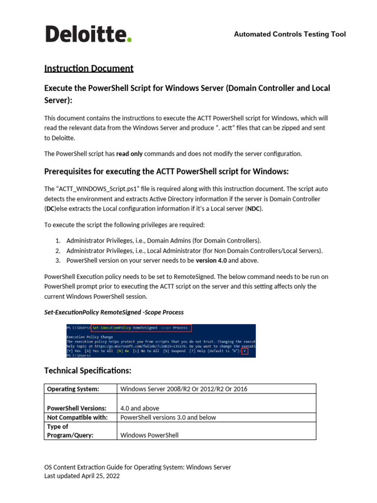 PowerShell Script for ACTT on Windows | PDF | Active Directory ...
