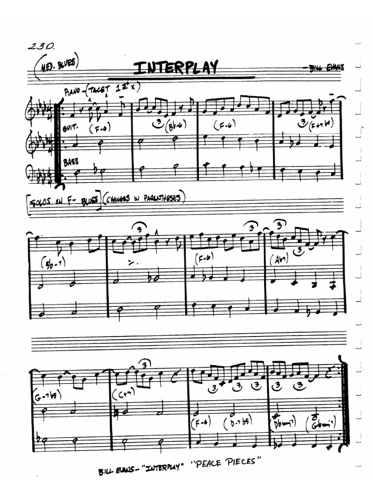 Interplay (realbook) | PDF