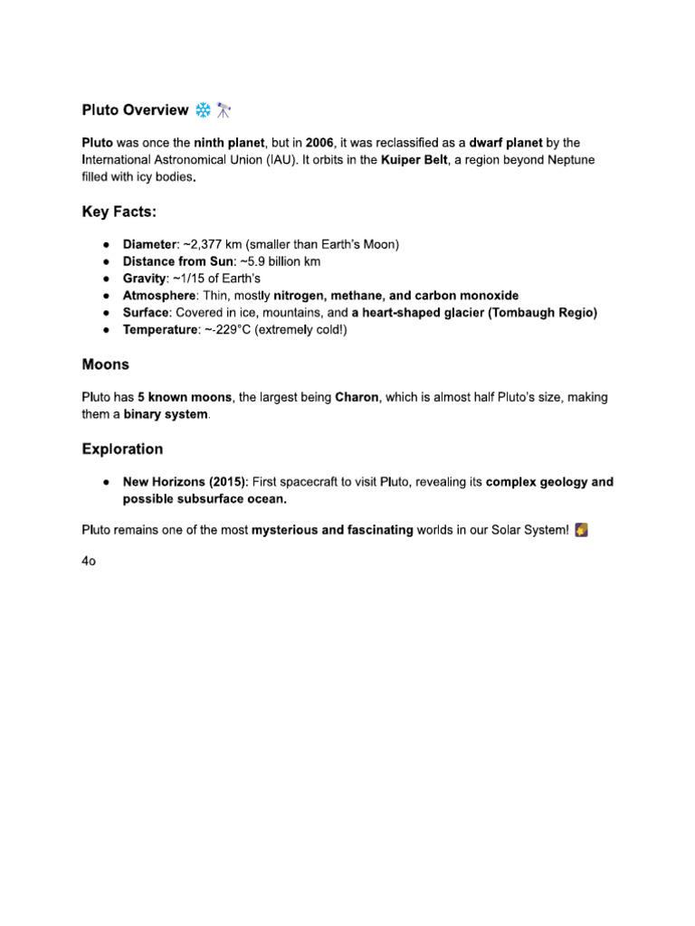 Pluto | PDF