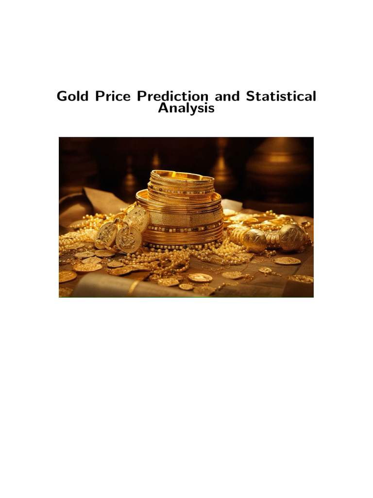 Gold Price in Indian Market | PDF | Errors And Residuals | Coefficient ...