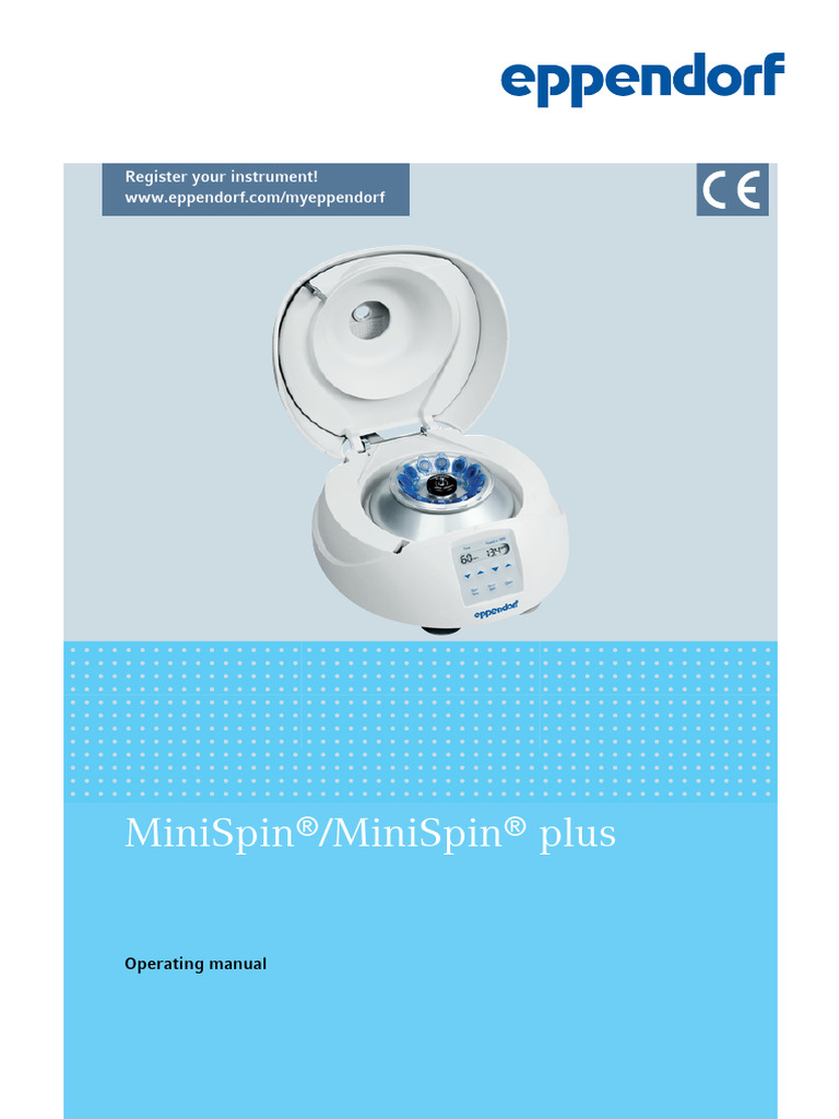 Eppendorf_Centrifugation_Operating-manual_MiniSpin-plus | PDF | Mains Electricity | Centrifugation