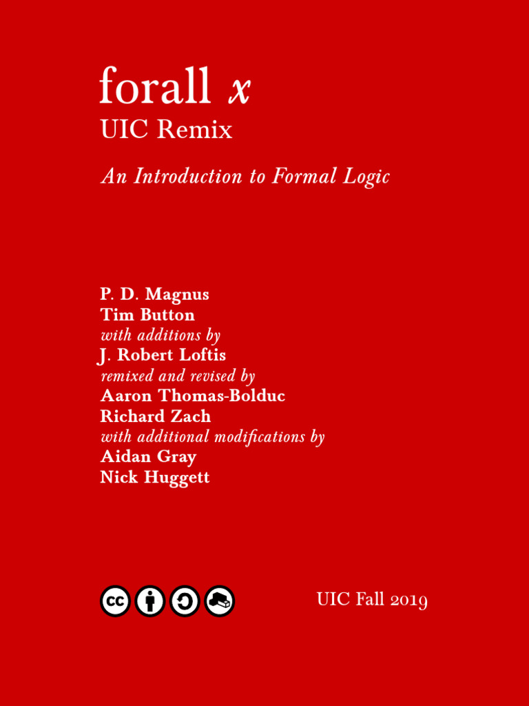 Forallx Uic | PDF | Argument | Logical Consequence