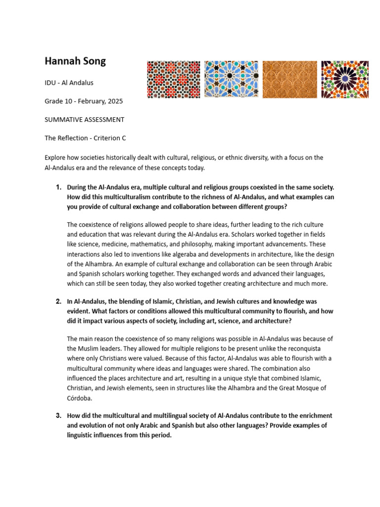 Al-Andalus: Cultural Diversity Insights | PDF | Al Andalus ...