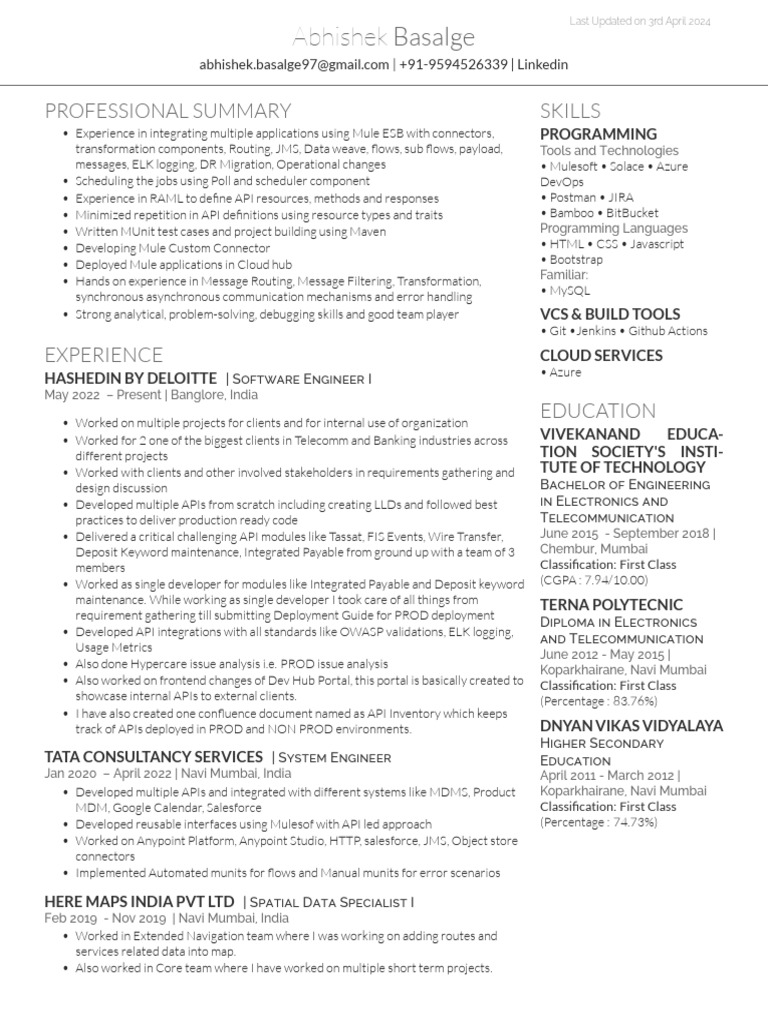 Abhishek Technology Mulesoft | PDF | Computing | Software Engineering