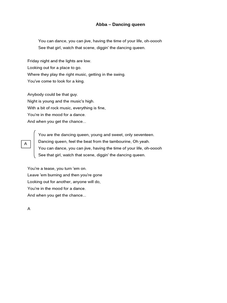 Abba – Dancing queen | PDF