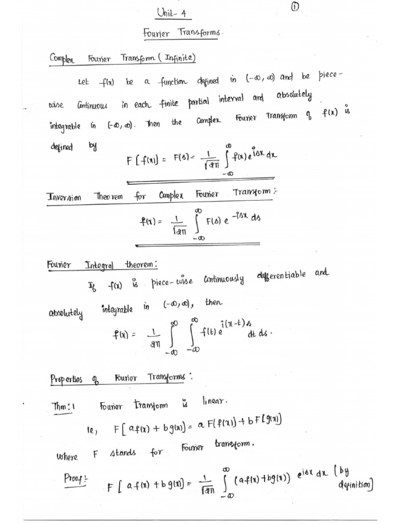 Fourier Transforms-Properties and Problems | PDF