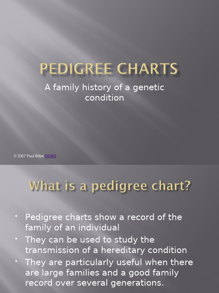 Understanding Pedigree Charts in Genetics | PDF
