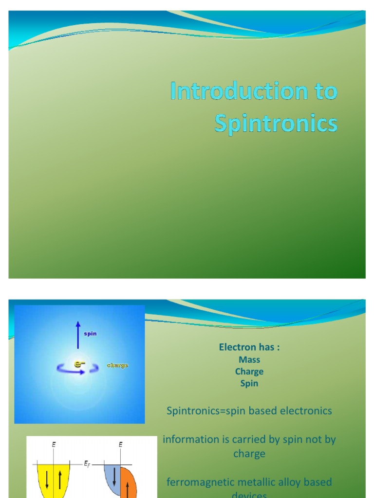 Introduction To Spintronics | PDF | Spin (Physics) | Solid State ...