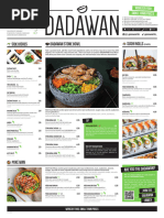 Dadawan Menu: Stone Bowl & More | PDF | Sauce | Hamburgers