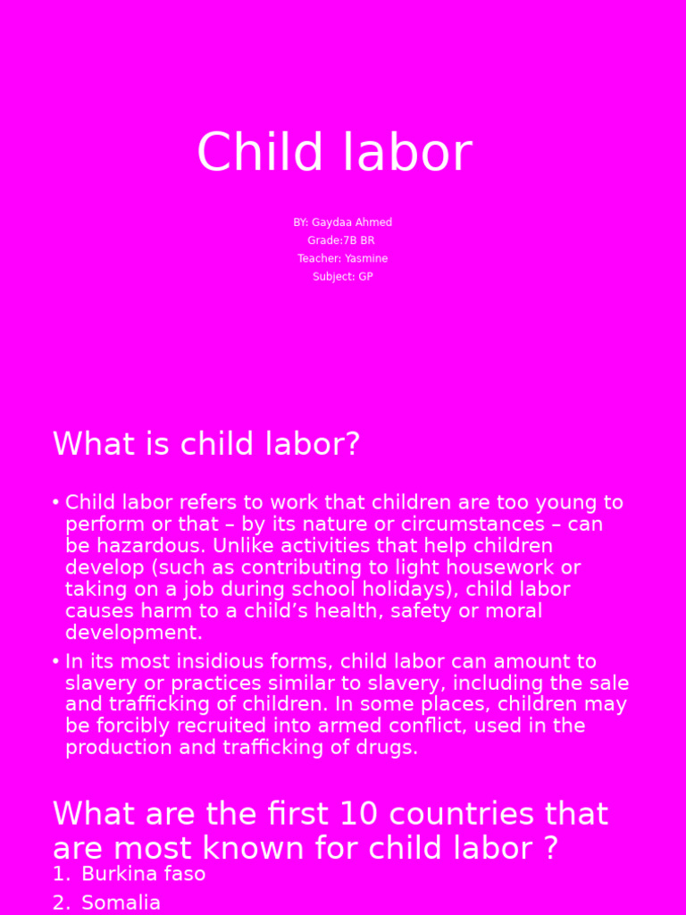 Understanding Child Labor and Solutions | PDF