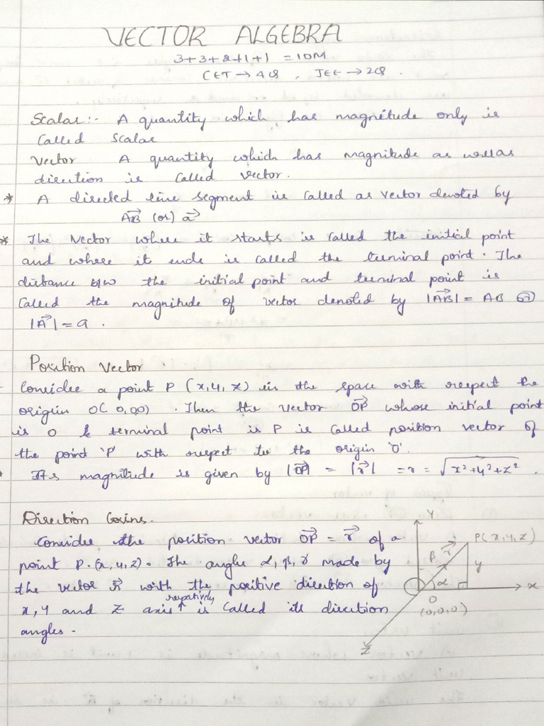 Vector Algebra 01-Jan-2025 19-28-22 | PDF