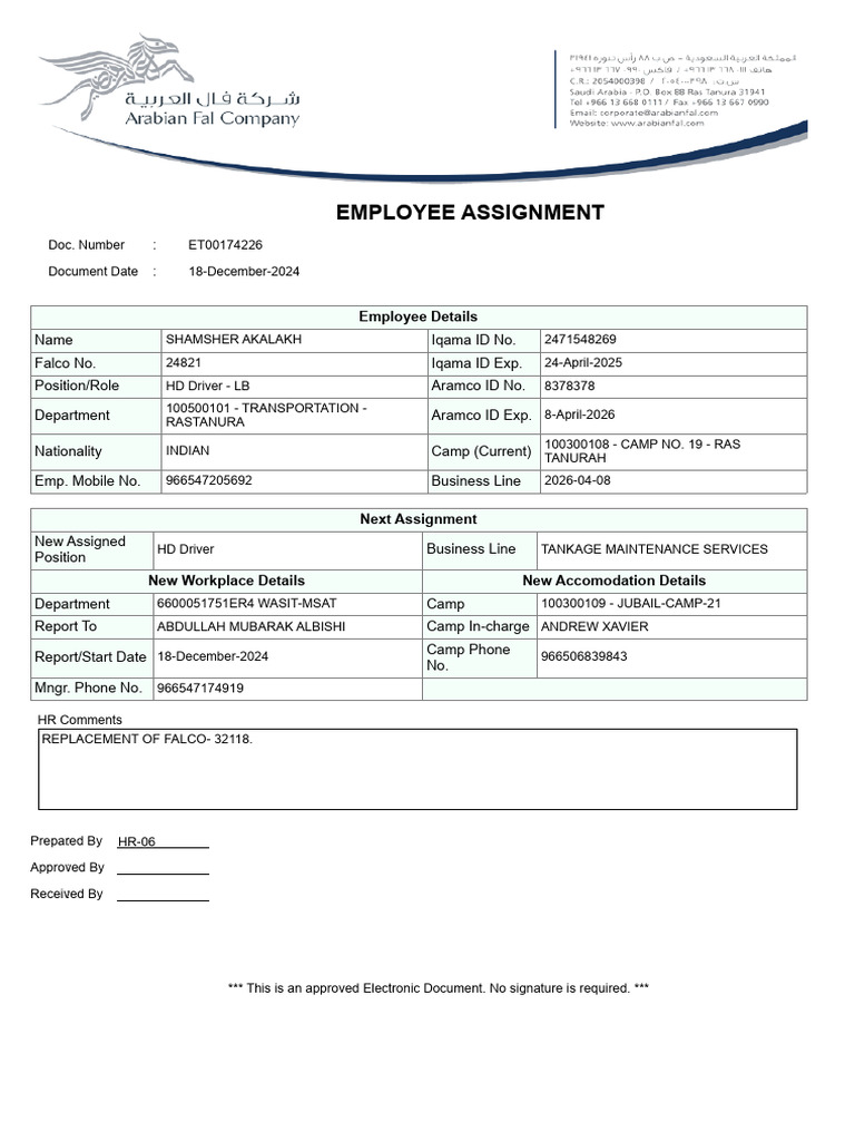 Employee Assignment | PDF